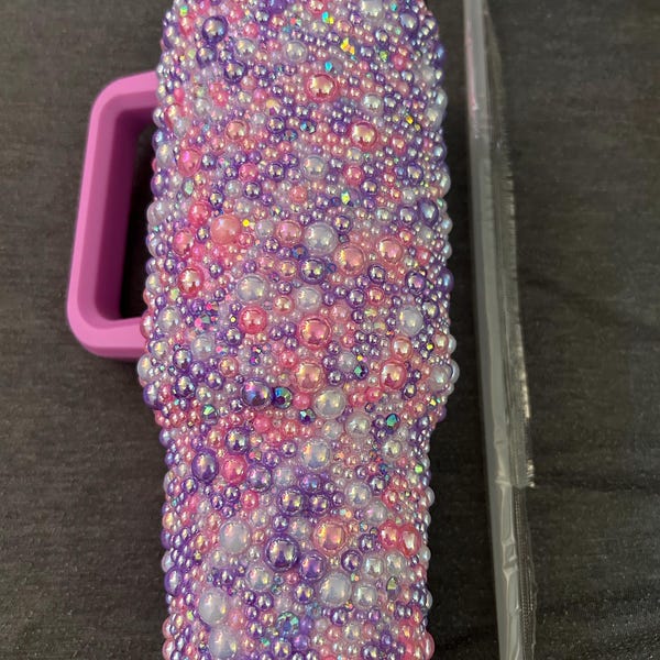 Fuchsia & Lilac Pearl Stanley Tumbler, Rhinestone Tumbler-30 Oz Stanley ...