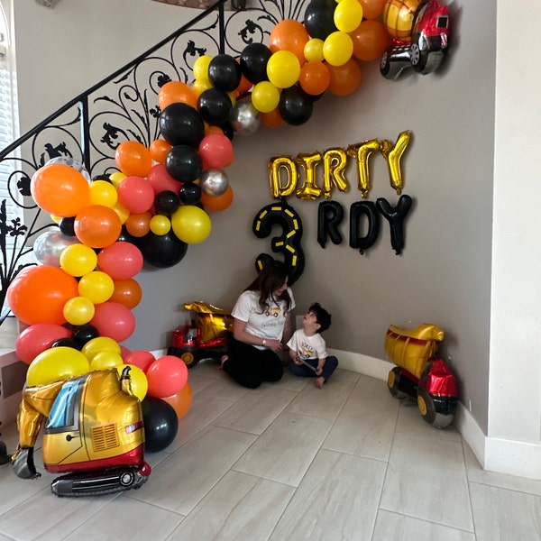 Third Birthday Shirt Construction Dump Truck Boy Family Shirts Outfits ...