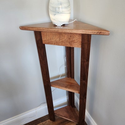 Corner Table With Shelves - Etsy