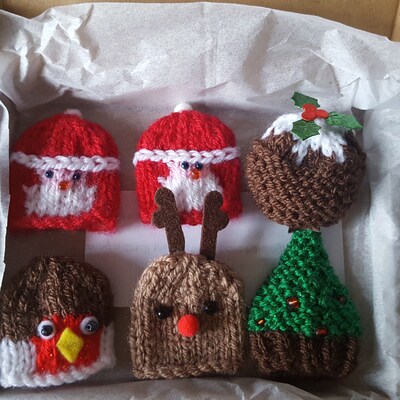 A Cute Hand Knitted Robin to Cover a Ferrero Rocher Chocolate. - Etsy