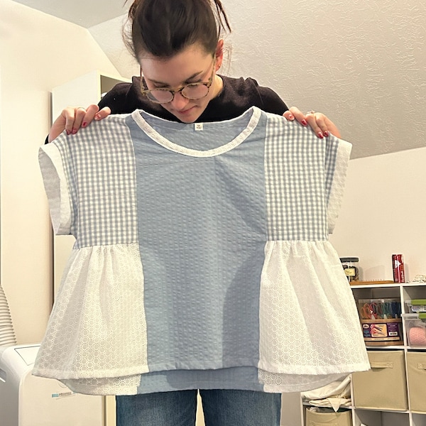 Collage Gather Top - PDF Sewing Pattern - Etsy