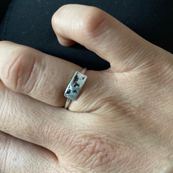 925 Silver World Map Ring - Etsy