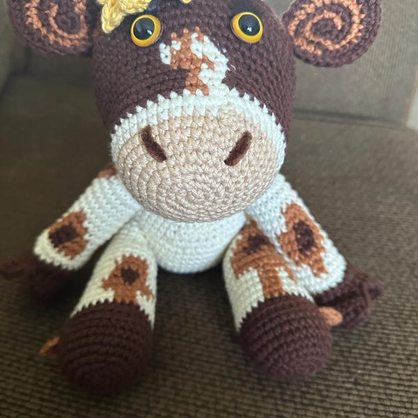 Crochet Sunflower Cow Amigurumi Pattern PDF - Etsy