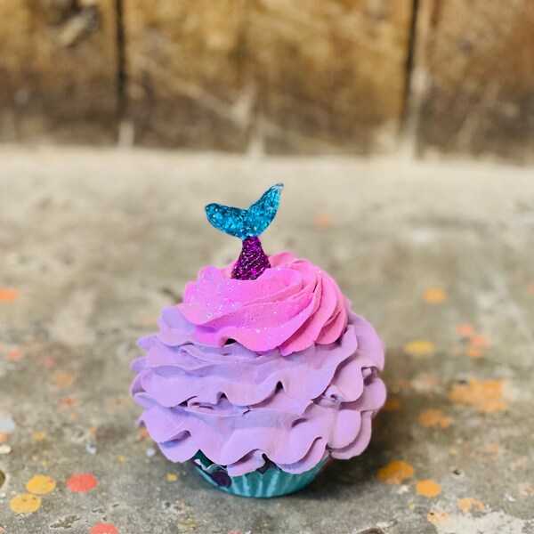 Fake Mermaid Cupcake/ Birthday Cup Cake Prop/ Under the Sea Photo Shoot ...