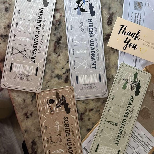 Fourth Wing Inspired Bookmarks | Riders Quadrant | Scribe Quadrant ...