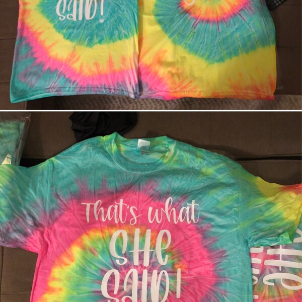 Personalized Tie Dye Tee, Create Your Own Tie Dye, Pick Your Design Tie ...