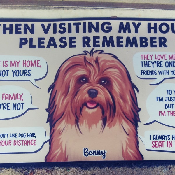 Remember When Visiting Our House Rugs, Funny Personalized Dog ...