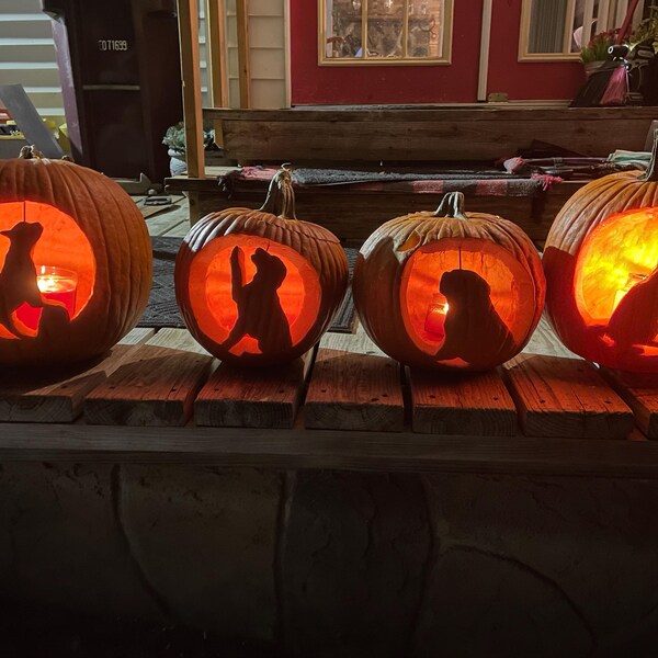 Crazy Dog Lady Pumpkin Stencil, PRINTABLE Pumpkin Stencil, Jack O ...