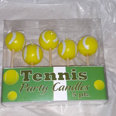 Tennis Party Candles 5 per Pack, Tennis Party, Tennis Birthday, Tennis ...