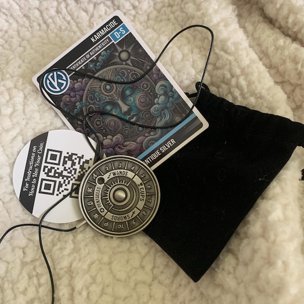 Tarot Wheel-unique Tarot Deck Coin, Fully Functional Spinning Tarot ...