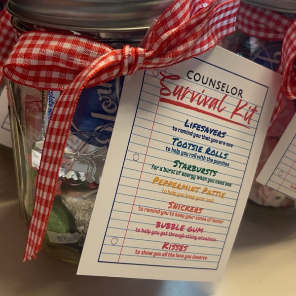 Counselor Gift Tags, School Counselor Back to School Survival Kit ...