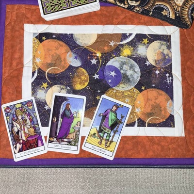 Tarot Mat, Quilted Oracle Mat, Tarot Cards Spread,tarot Cloth, Quilted ...