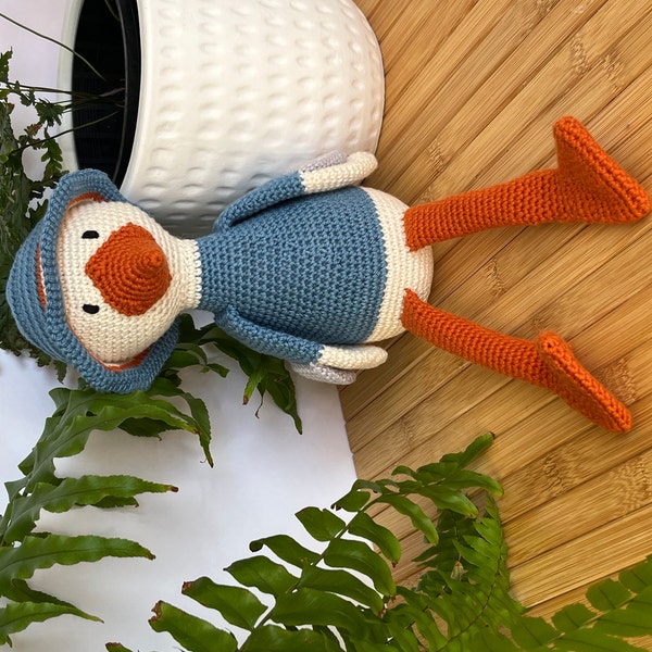 Easy Pattern Crochet Goose With Long Legs Goose Amigurumi PDF Crochet ...