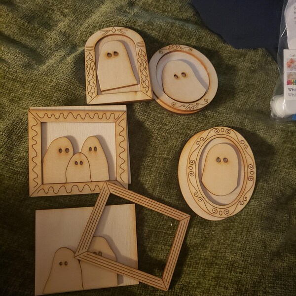 Ghost Frames Decorating Craft - Paint and Brushes Included - Set of 5 ...