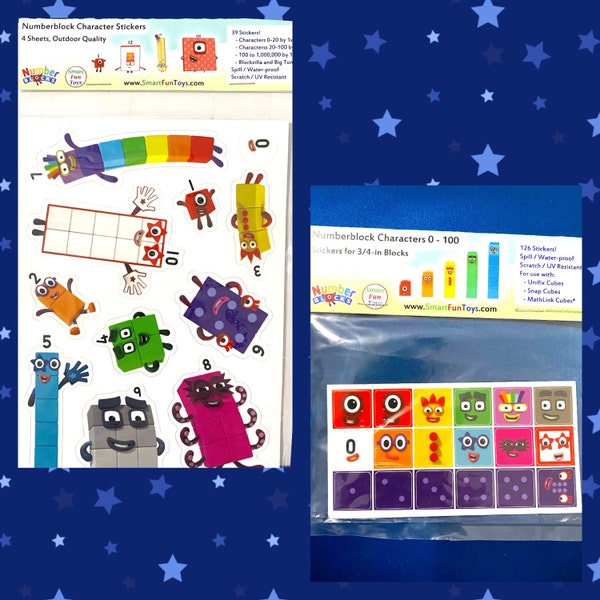 Numberblocks Stickers, Glossy Vinyl, 8 X 5.5-in, Characters 0 ...