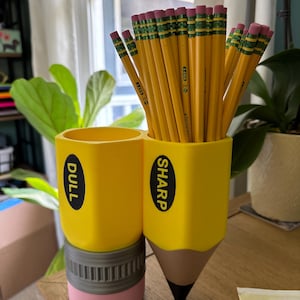 The Dual Sided Pen/pencil Holder for Teachers Desk or Classroom - Etsy