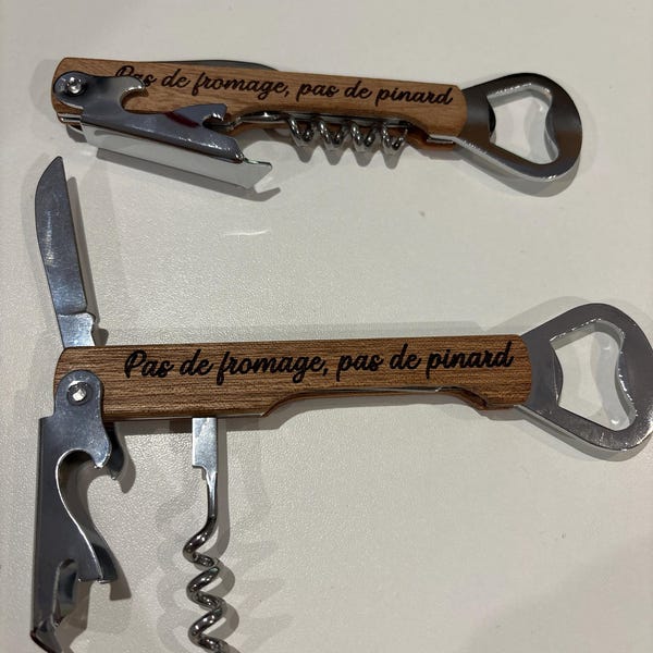 Personalized Engraved Corkscrew and Multi-tool Custom Wine Opener ...