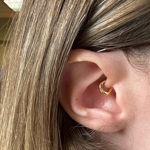 Bat Septum Ring, Nose Ring, Daith Ring, Hinged Clicker Hoop, 16ga 8mm ...