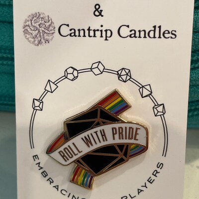 Roll With Pride Dungeons and Dragons Pin, Gaymer Dnd Enamel Pin, D20 ...