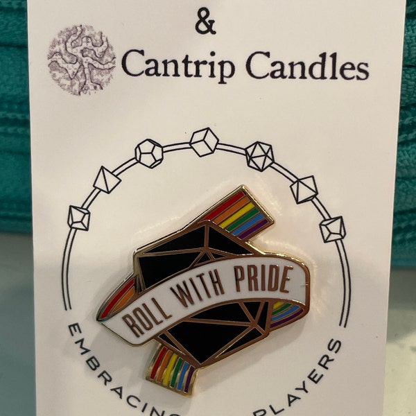 Roll With Pride D&D Enamel Pin, LGBTQ Gaymer D20 Pin - Etsy