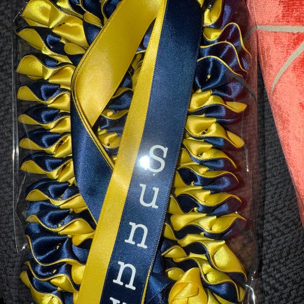 Premium Graduation Lei, Celebration Lei, Ribbon Lei, College Graduation ...