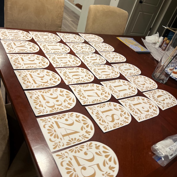 Papel Picado Table Number Design Template - Etsy