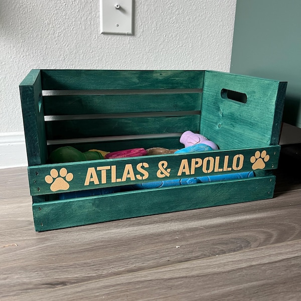 Small Dog Toy Box | Toy Crate | Pet Storage | Pet Toy Crate ...