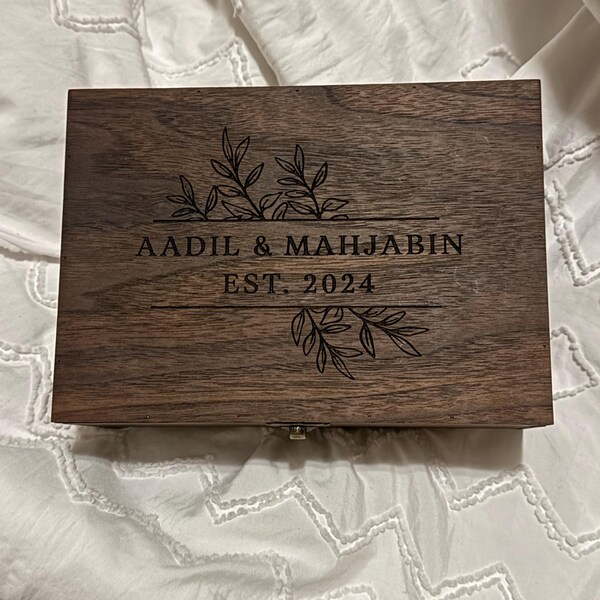 Custom Personalized Wooden Memory Keepsake Box - Valentine Gift Box for ...