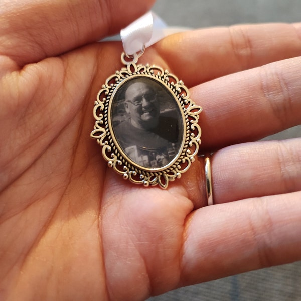 Memory Remembrance Bouquet Charm, Locket, Brooch Personalised With Any ...