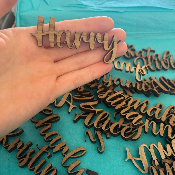 Personalised Oak Napkin Rings Wedding Place Settinglaser Engraved Table ...