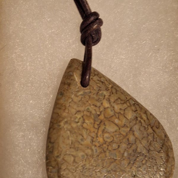 Surfite Surf Stone Freeform Pendant With a Minimalist Leather Cord ...