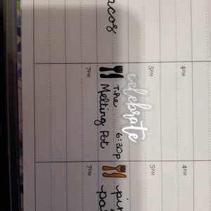 Custom Script Sticker Sheet Planner Stickers Choose Your | Etsy