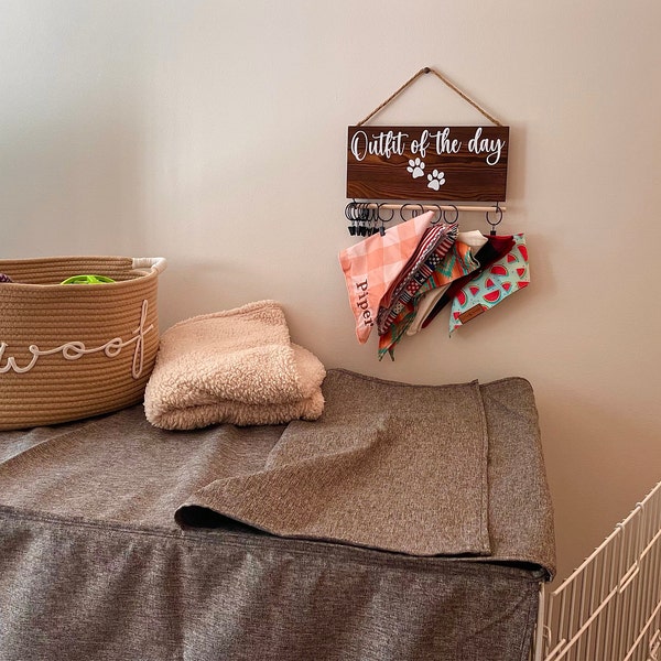 Dog Bandana Holder, Pet Bandana Organizer, Dog Clothing Organizer, Dog ...