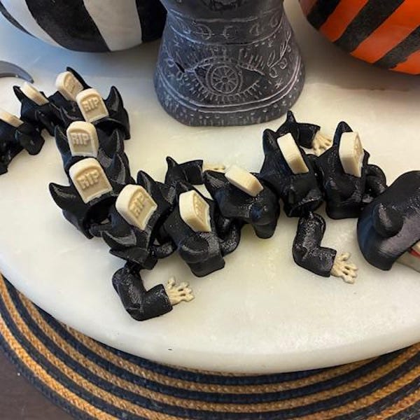 3D Printed Articulated Spiders – Mushroom, Four Leaf Clover, & Donut ...