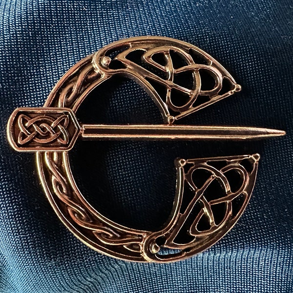 Brooch Pin Celtic Knot Pin Irish Shawl Cloak Pin Scarf Kilt Copper ...