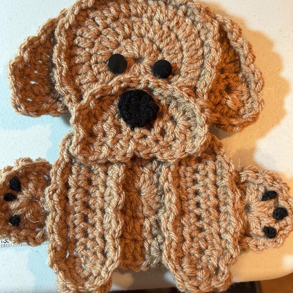Crochet Pattern - INSTANT PDF DOWNLOAD - Crochet Golden Doodle - Nellas ...