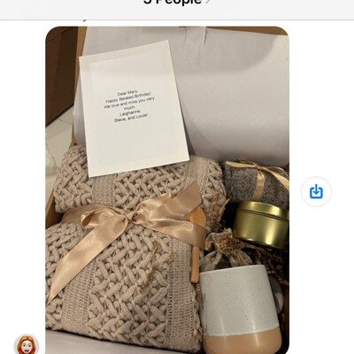 Classy Gift Basket for Women Cozy Gift Box With Blanket, Socks, Candle ...