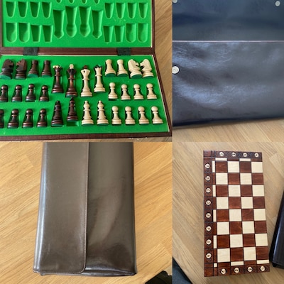 Personalized Wooden Chess Pieces & Storage Box Staunton - Etsy