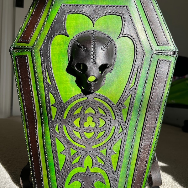 Coffin Backpack Leather Pattern PDF - by Leatherhubpatterns - Etsy