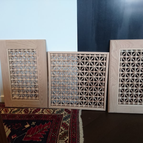Hand Carved Wood Mashrabiya Screen: Egyptian Latticework Panel - Etsy