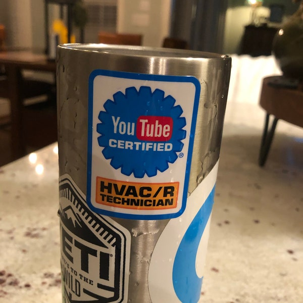 HVAC TECH Hard Hat Stickers, 45+ Hardhat Sticker and Decals, Toolbox ...