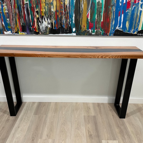 Resin River Table, Red Oak Epoxy Table, Epoxy Resin Table, Red Oak ...