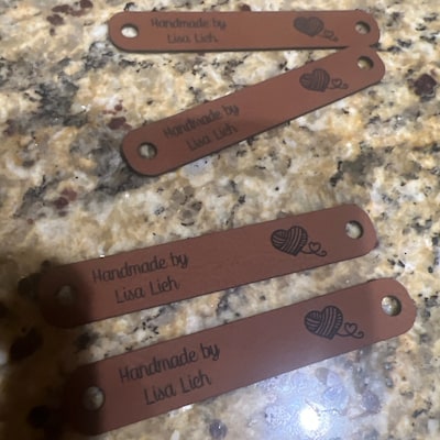 100 Plastic Tags Laser Cut and Engraved , Made From Acrylic 0.4x1.6 ...