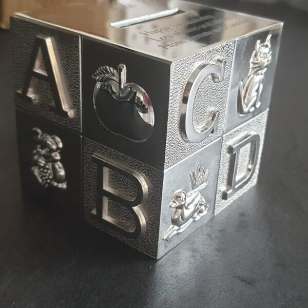Personalised Engraved ABC Money Box - Perfect Birthday, Baby ...