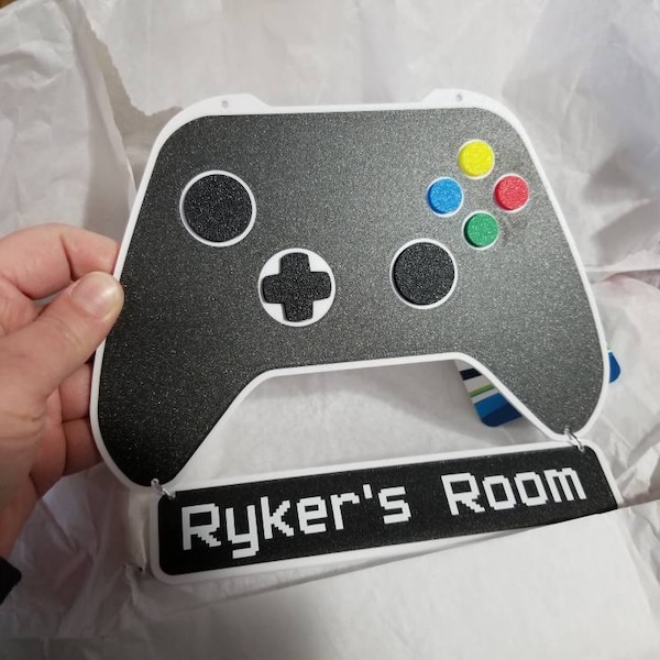 Custom Gamer Sign (10x4in) | Game Room Decor Gift for Kids | Video Game ...