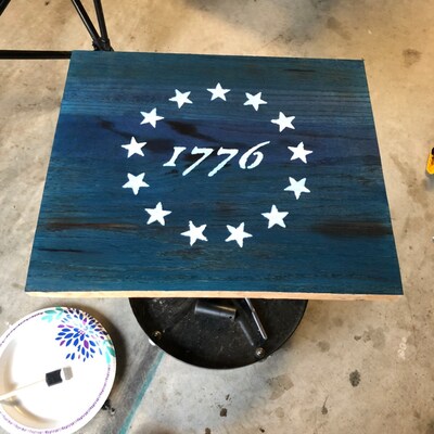 Betsy Ross Flag Stencil 1776 Stencil Patriotic USA Stencil United ...