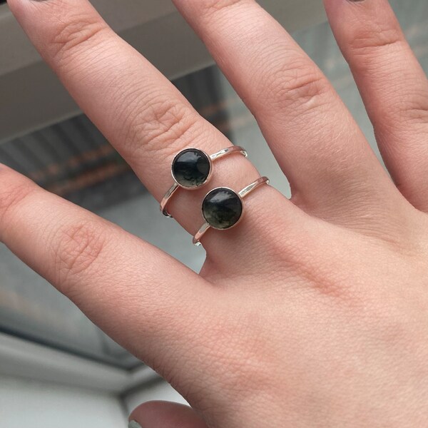 Sterling Silver Full Moon Luna Ring | Statement Ring | Celestial ...