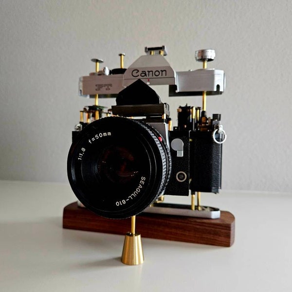 Disassembled Mechanical Film Camera, Deconstructed Canon AE-1 Canon FT ...