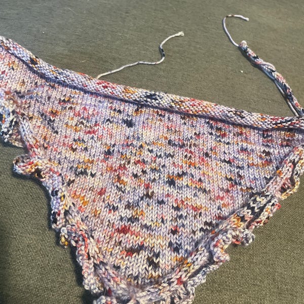 May Bandana Knitting Pattern. Headscarf/headpiece/kerchief. - Etsy