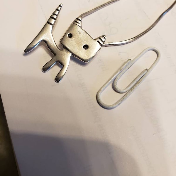 Tom-tom Cat Necklace - Sterling Silver Tomcat Pendant on Adjustable ...